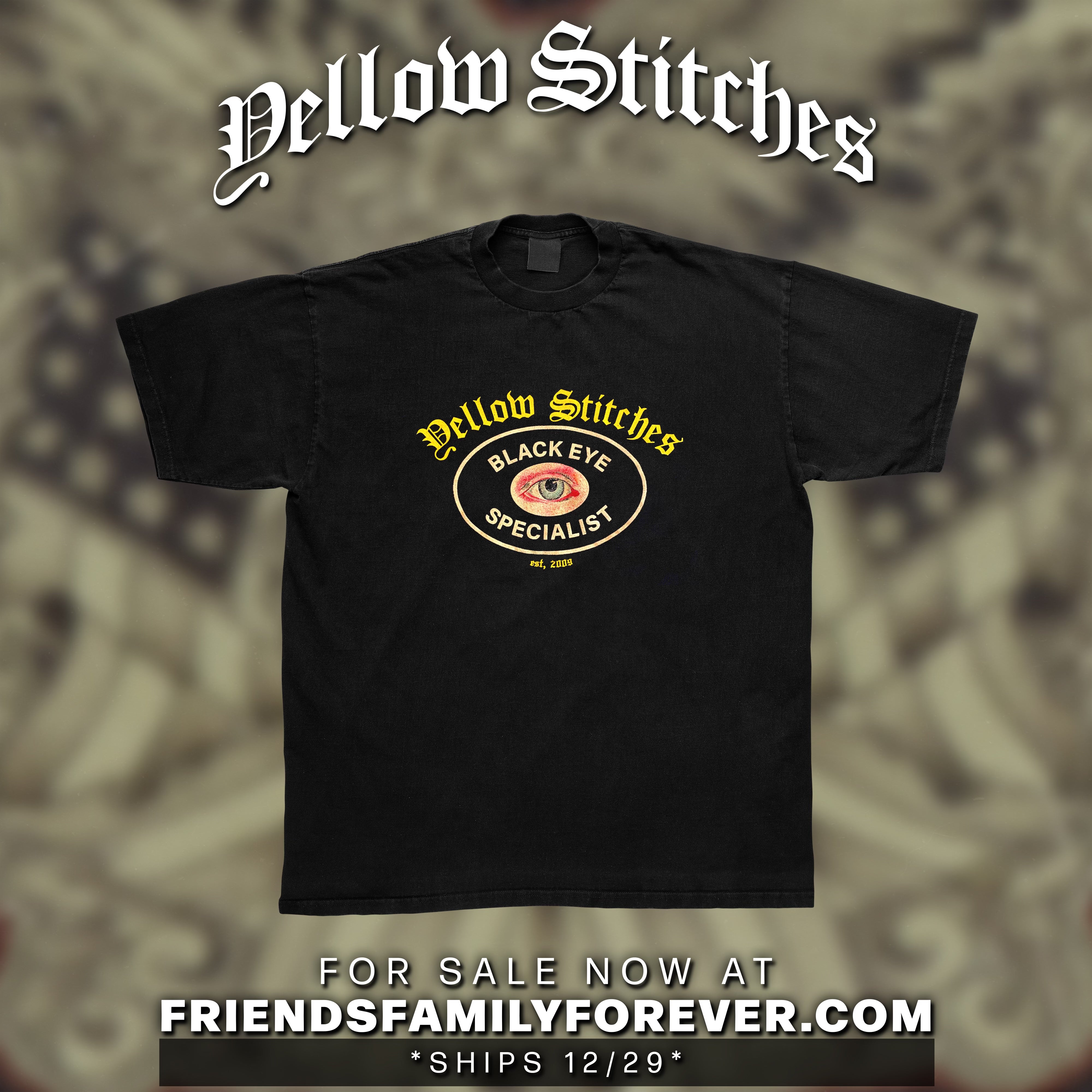 Yellow Stitches - Black Eye Specialist – Friends Family Forever