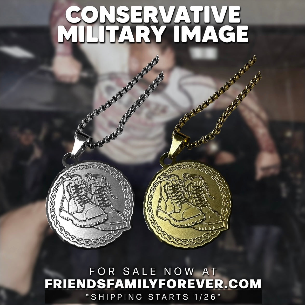 Conservative Military Image Chain – Friends Family Forever